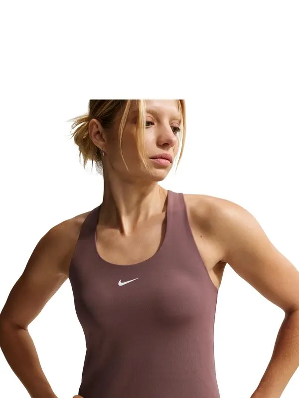 Nike Swoosh -support Padded Sports Bra Tank Top - Purple