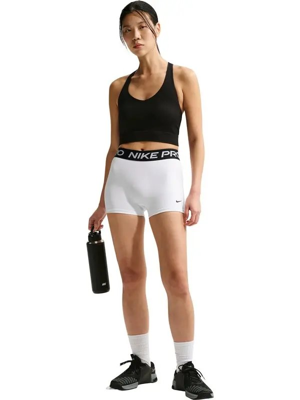 Nike Pro Mid-rise 3" Biker Shorts - White