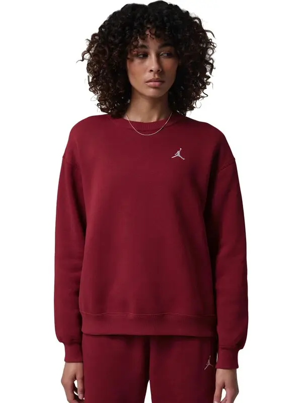 JORDAN Brooklyn Fleece Crew-neck Sweatshirt - Red