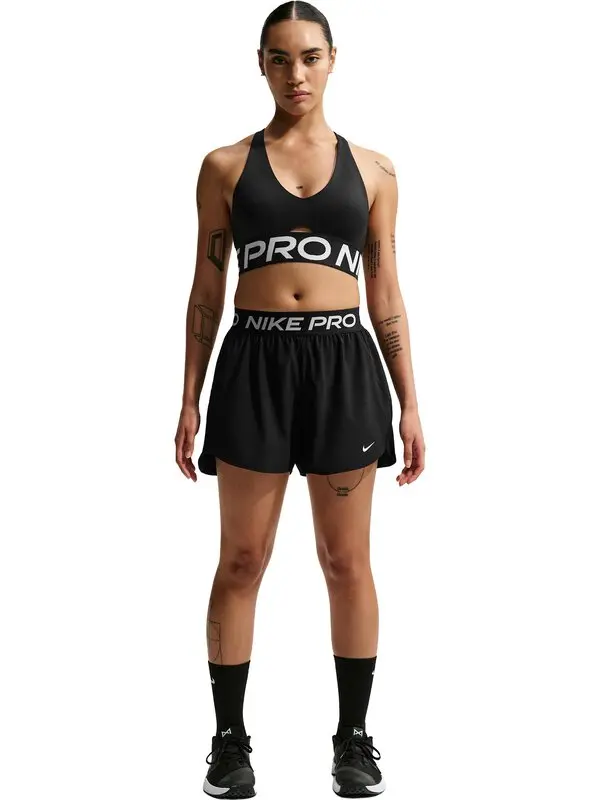 Nike Pro Dri-fit Mid-rise 3" Woven Shorts - Black