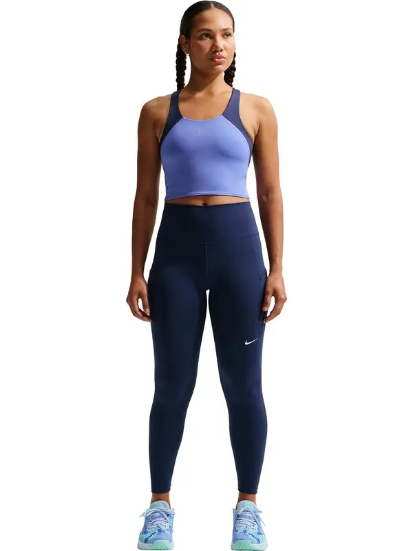 Nike One High-waisted 7/8 Leggings With Pockets - Blue