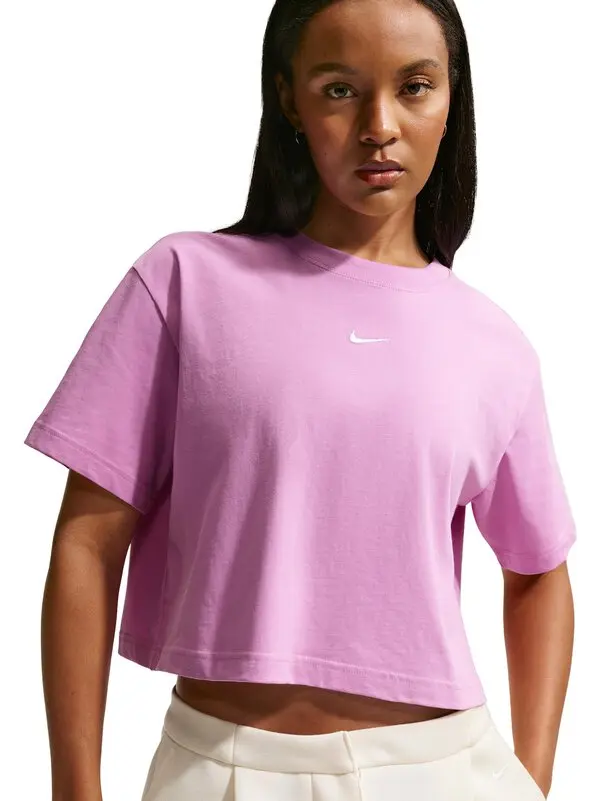 Nike Sportswear Loose Short-sleeve Cropped T-shirt - Purple