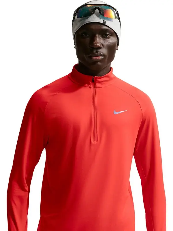 Nike Stride Dri-fit 1/4-zip Running Top - Red