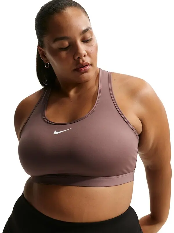 Nike Swoosh Medium Support Padded Sports Bra - Purple