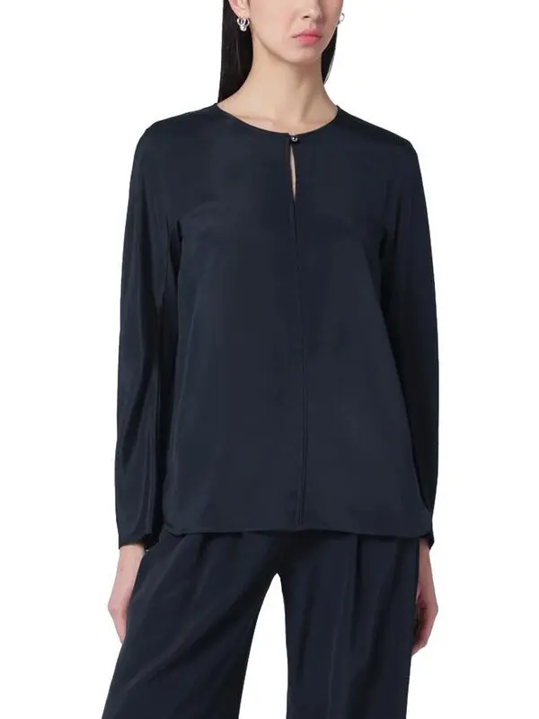Max Mara Silk-blend Blouse - Blue