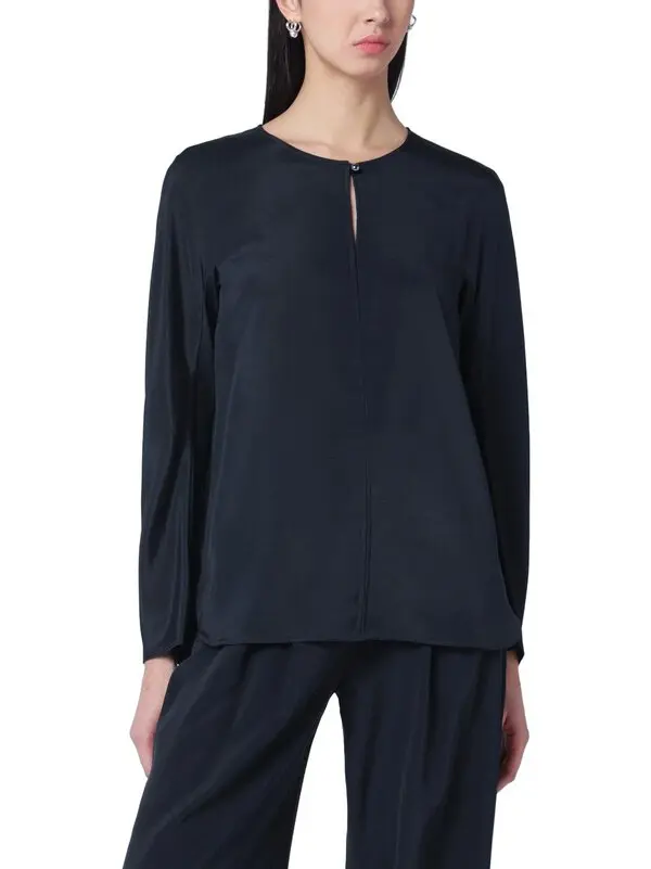 Max Mara Silk-blend Blouse - Blue
