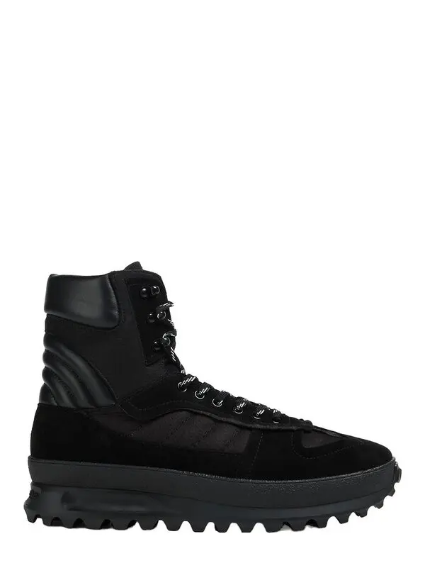 MAISON MARGIELA Climber Quilted Leather And Suede High-top Sneakers - Black
