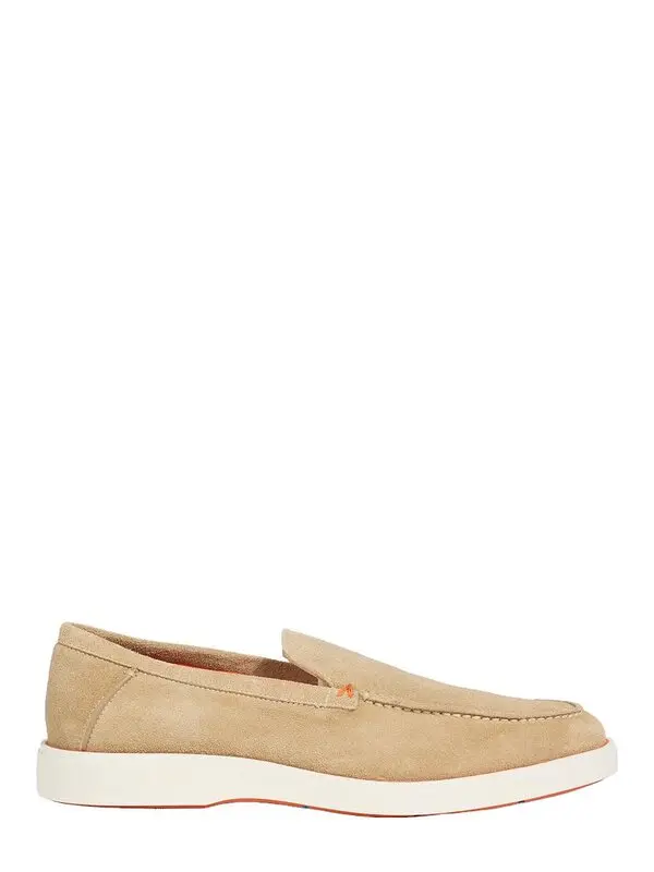 Santoni Detroit Suede Loafers - Sand
