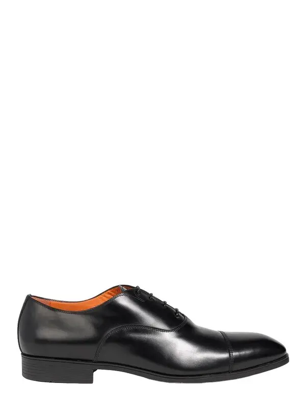 Santoni Adrian Leather Derby Shoes - Black