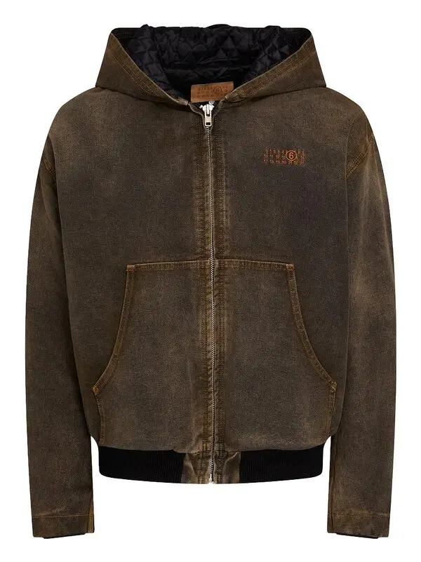 MAISON MARGIELA Denim Hooded Jacket - Chocolate