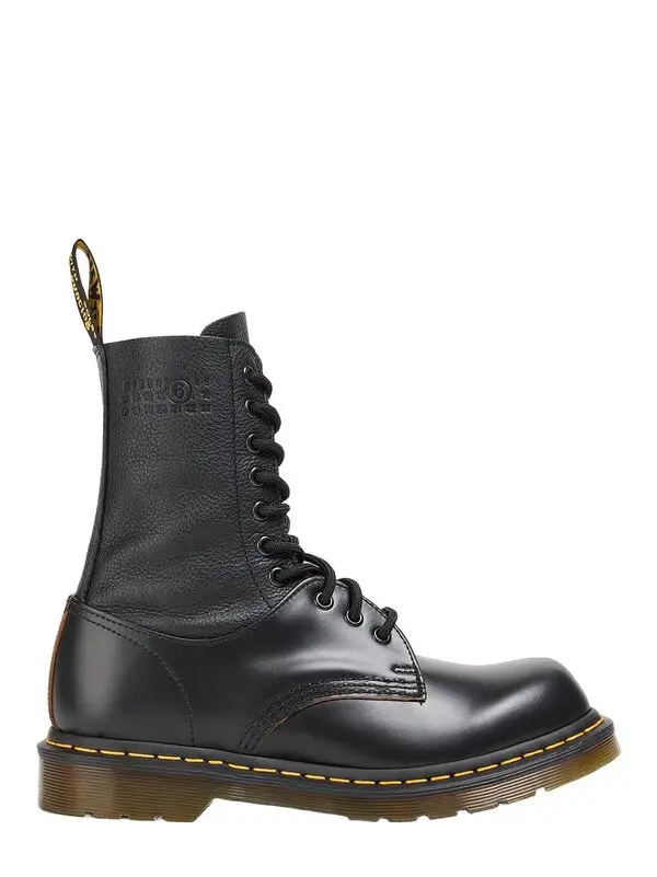 MM6 MAISON MARGIELA X DR. MARTENS 1490 Twist Lace-up Boots - Black