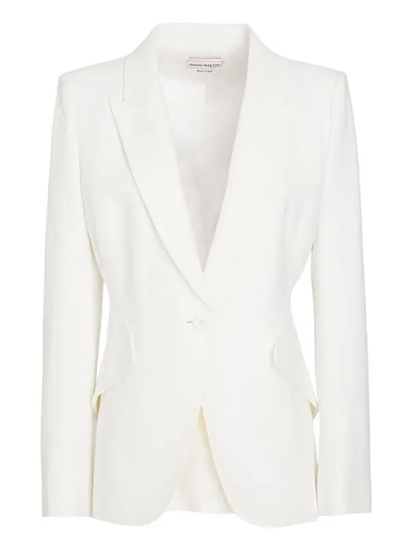 Alexander McQueen Crepe Blazer - White