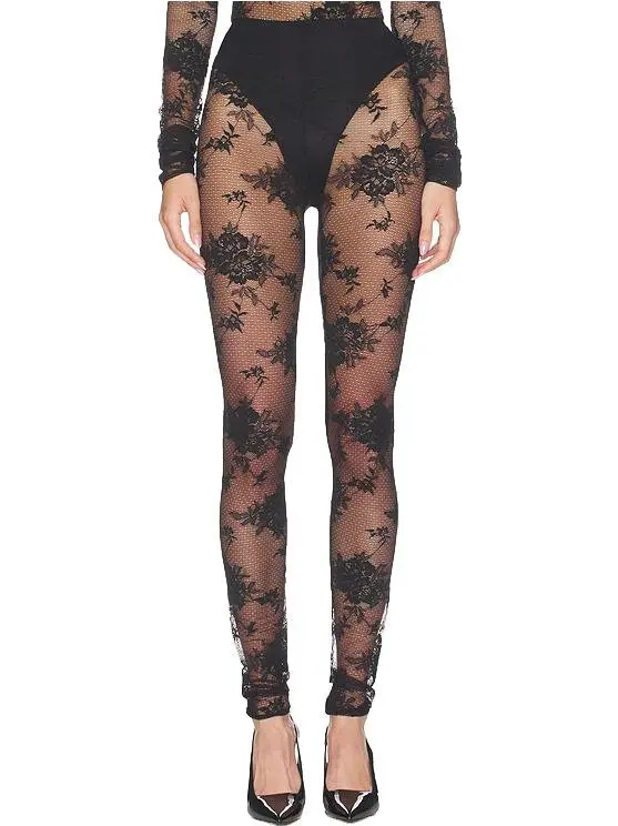 Andamane Zillah Lace Leggings - Black