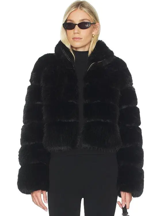 Generation Love Lyla Faux Fur Jacket - Black
