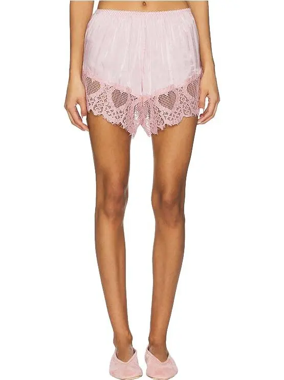 Free People X Intimately Sweet Love Boxer Short - Pink Ribbons