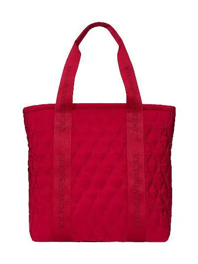 Victoria's Secret Quilted Tote Bag - Red