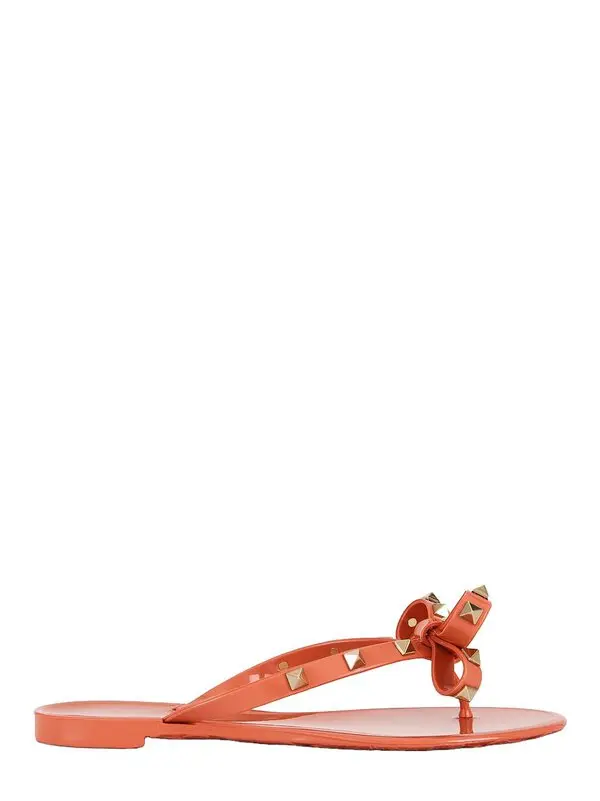 Valentino Garavani Rockstud Thong Sandal - Living Coral