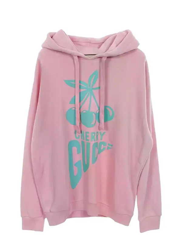 Gucci Cherry-print Hoodie - Pink