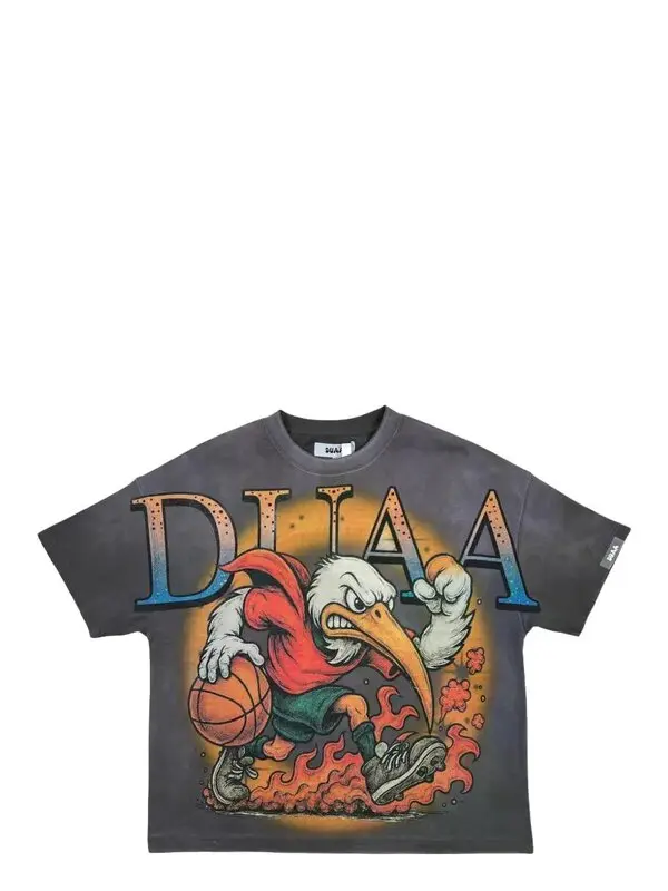 DUAA Bird Graphic T-shirt - Grey