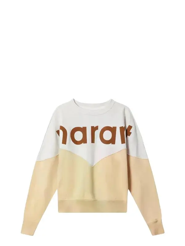 Isabel Marant Logo Colour-block Sweatshirt - Neutrals
