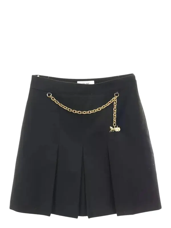 Celine Chain-detail Mini Skirt - Black