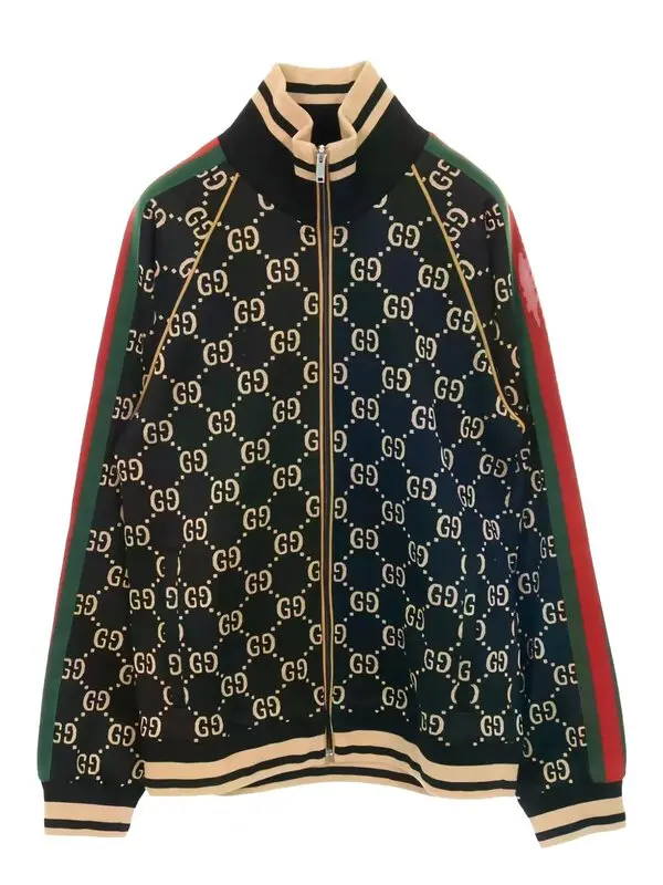 Gucci 2010s Gg-pattern Track Jacket - Black
