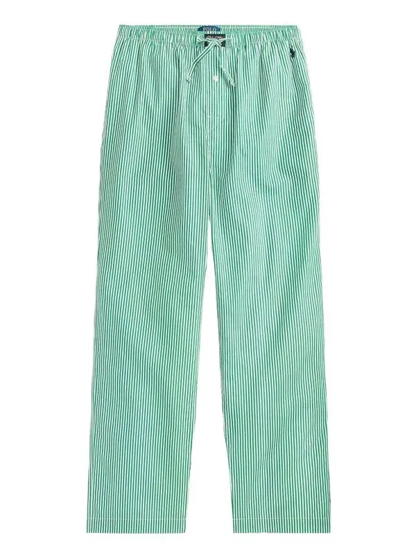 Polo Ralph Lauren Polo Bear Striped Cotton Pyjama Pants - Green