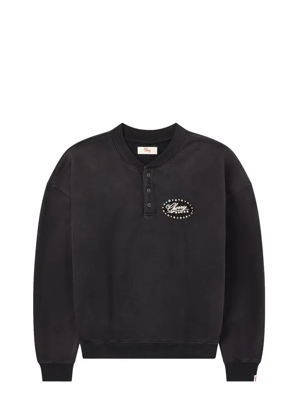 CHERRY LOS ANGELES Five Star Studded Logo-embroidered Cotton-jersey Sweatshirt - Black