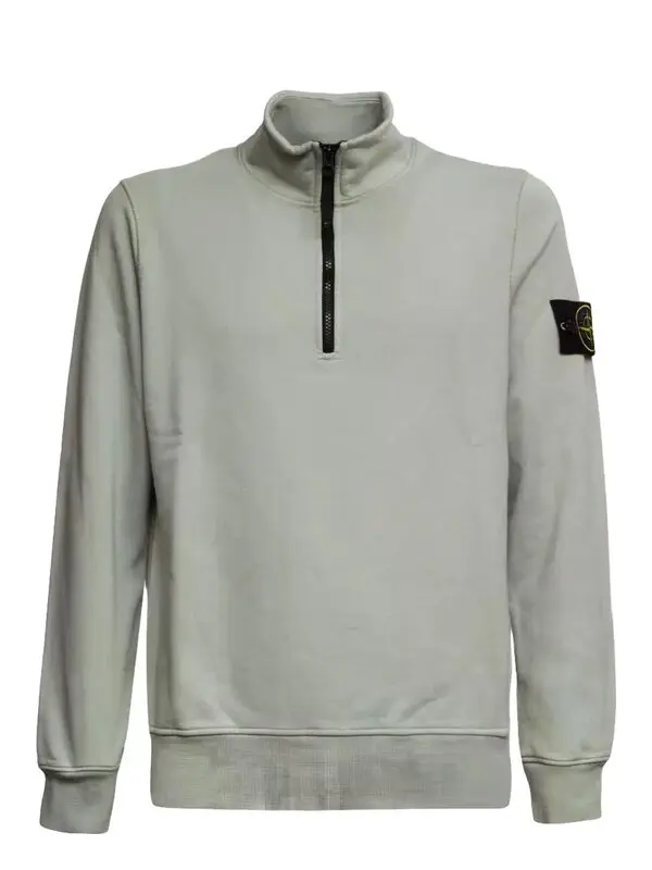 Stone Island Zip Fleece Sweater - Grey