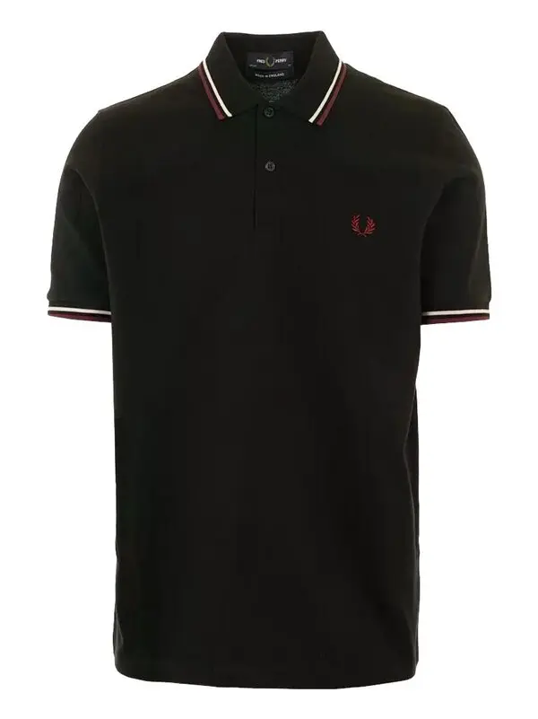Fred Perry Striped-trim Polo Shirt - Black