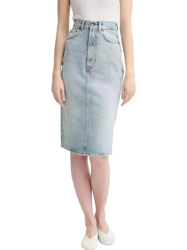 Fiorucci Midi Denim Skirt - Blue