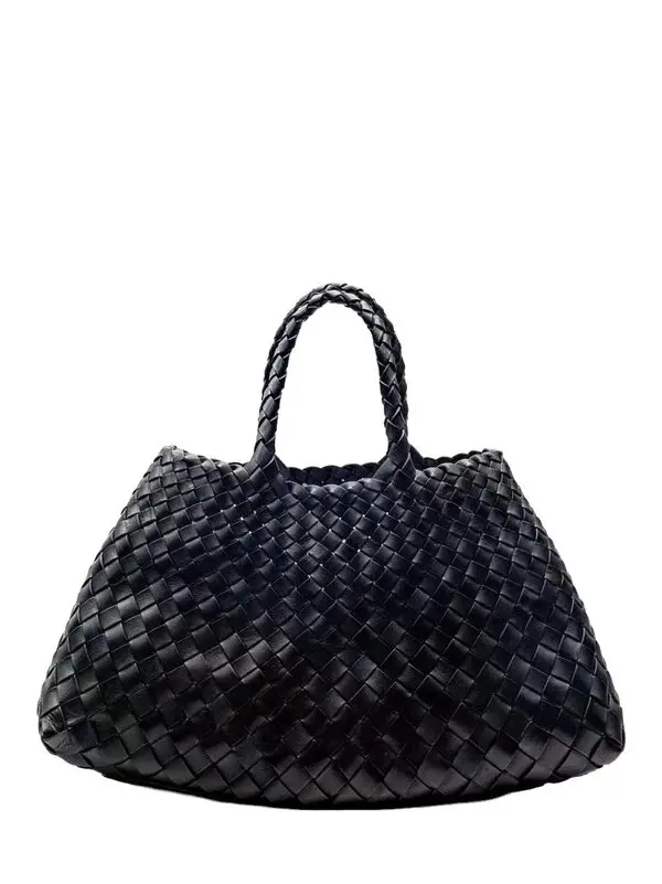 Dragon Diffusion Small Santa Croce Woven Tote Bag - Black