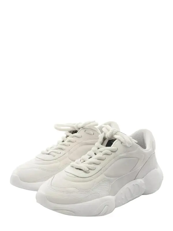 Valentino Garavani Leather Bubble Back Sneakers - White