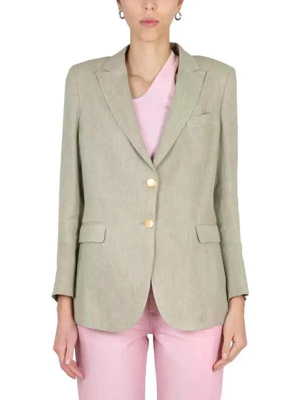 SAULINA Angelica Button-fastening Blazer - Neutrals