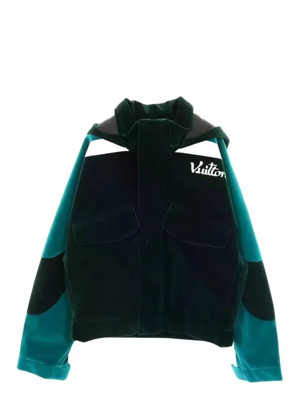 LOUIS VUITTON 2010s Velvet Hooded Jacket - Green