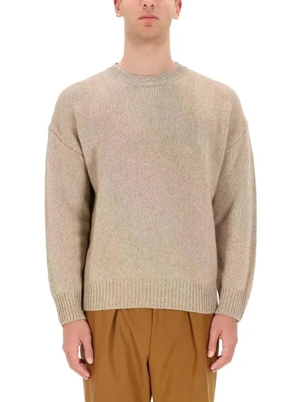 BOSS Ribbed Pullover Sweater - Neutrals