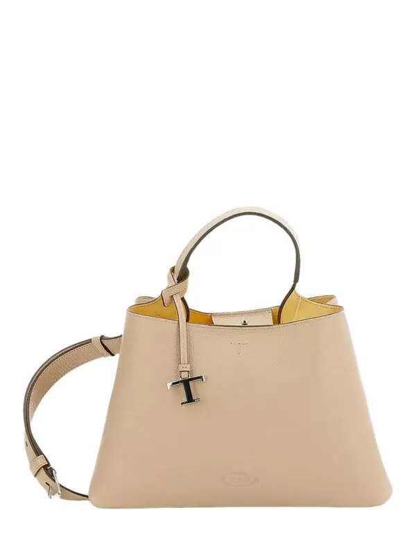 TOD'S Leather Tote Bag - Neutrals