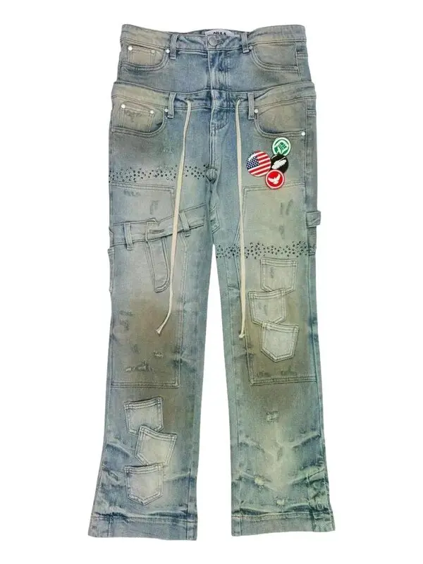 DUAA Paneled Jeans - Blue