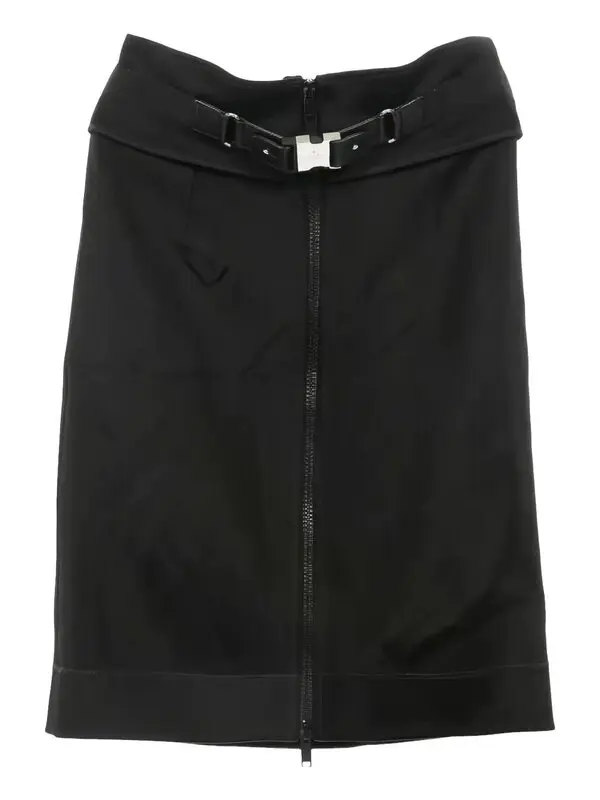 Gucci 10s Zip-up Skirt - Black