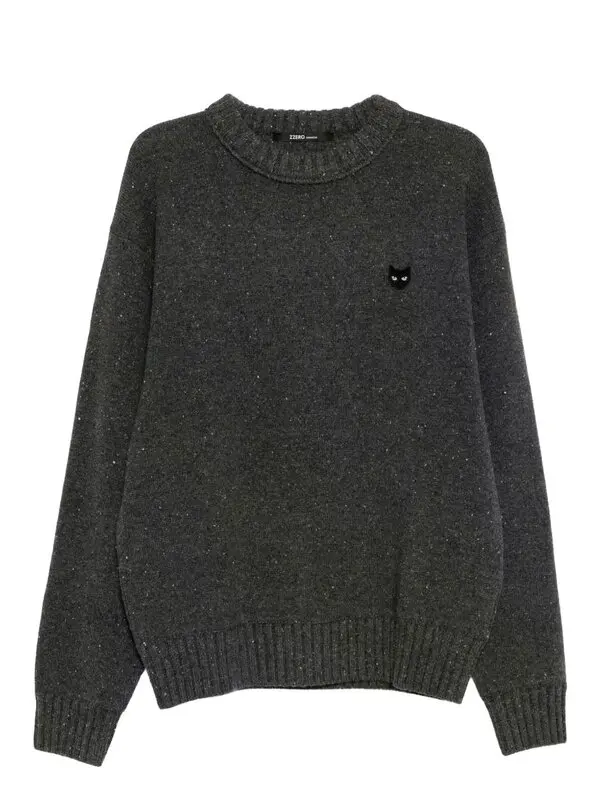 SONGZIO Panther Embroidered Jumper - Grey