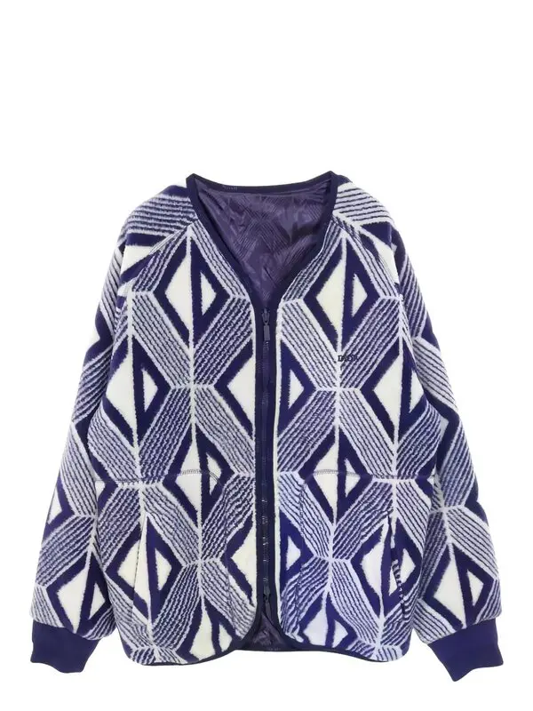 Dior Diamond-pattern Jacket - Blue