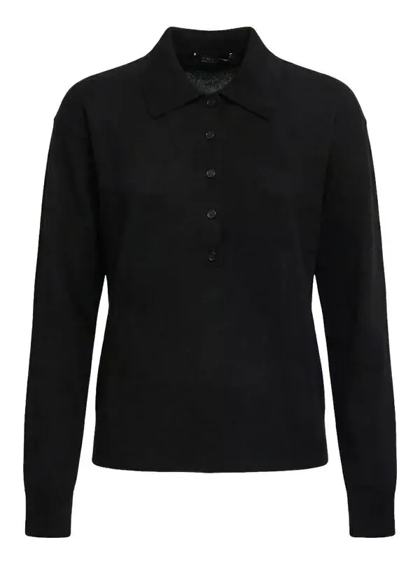 Max Mara Long-sleeve Frisia Polo Shirt - Black