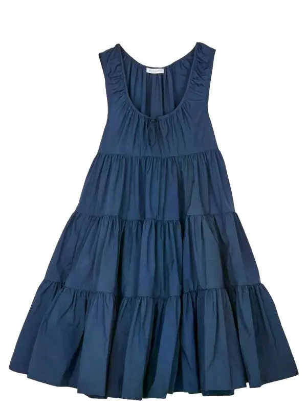 Cecilie Bahnsen Crinkled Tiered A-line Dress - Blue