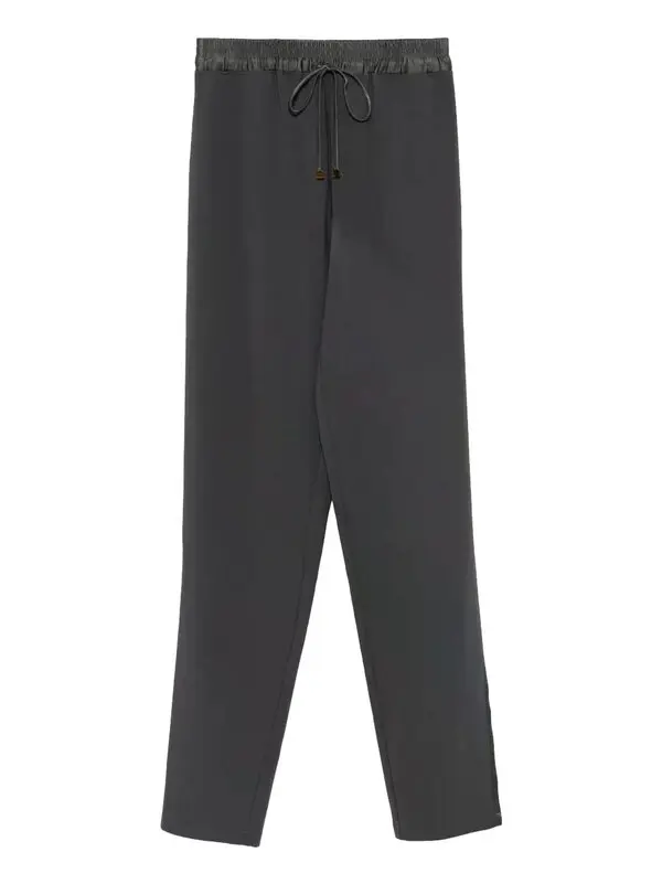 Elisabetta Franchi Crêpe Trousers - Grey