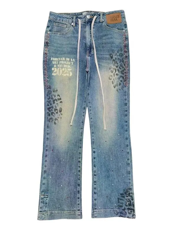 DUAA Liberta Printed Jeans - Blue