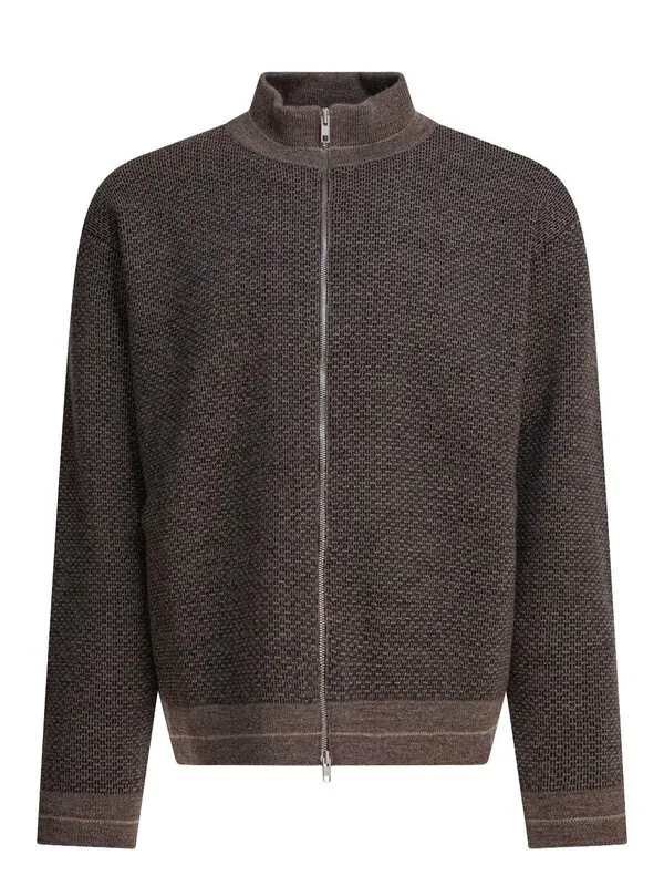 MAISON MARGIELA Wool Zippered Sweater - Grey