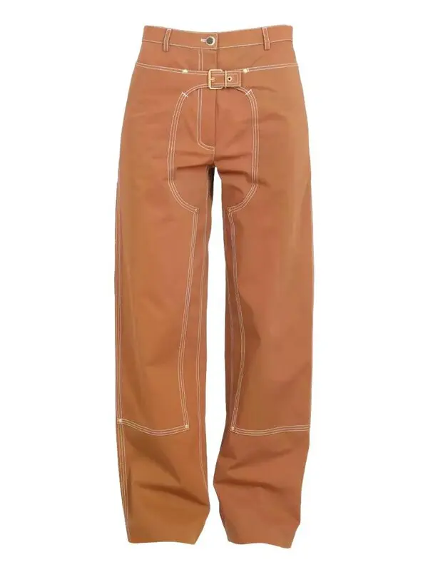 Stella McCartney Buckle-detail Trousers - Brown