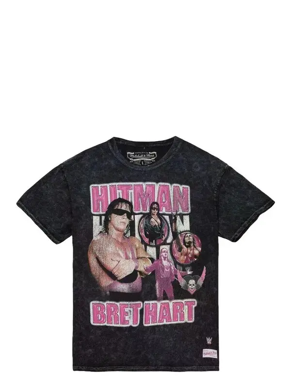 Mitchell & Ness X Wwe Bret Hart Forever T-shirt - Black