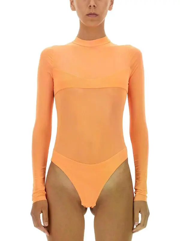 NOT AFTER TEN Long-sleeve Bodysuit - Orange