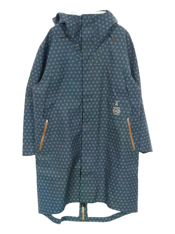 Loewe Anagram Hooded Coat - Blue